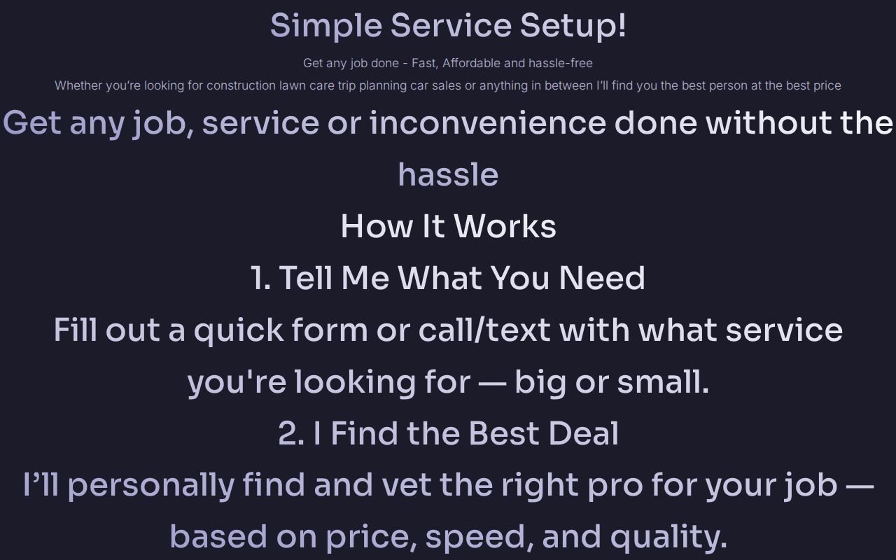 Simple Service Setup